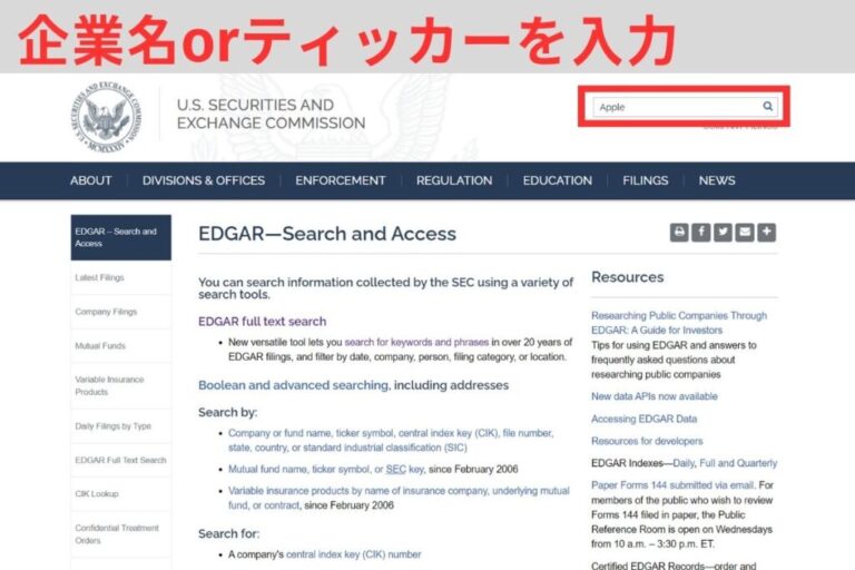 【EDGARの使い方】米国株の決算書の探し方を分かりやすく解説 | やさしい投資家の教科書